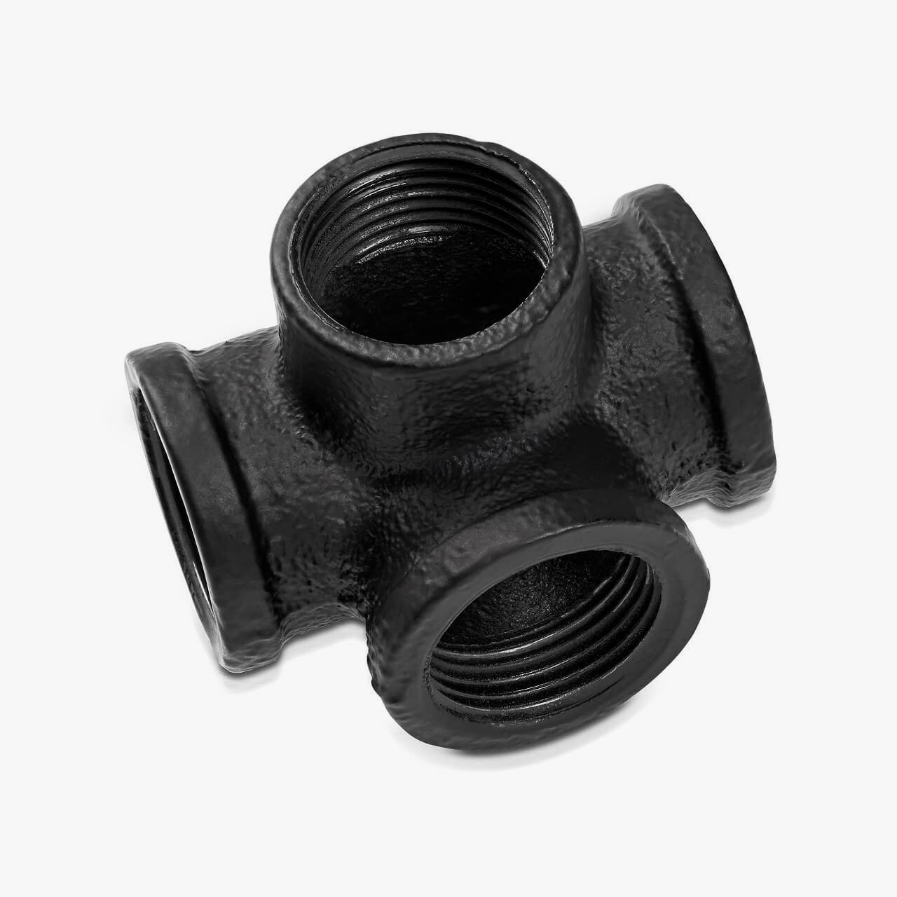 4-Way Side Outlet Tee – Black iron pipe fittings | pamo. Design – pamo ...
