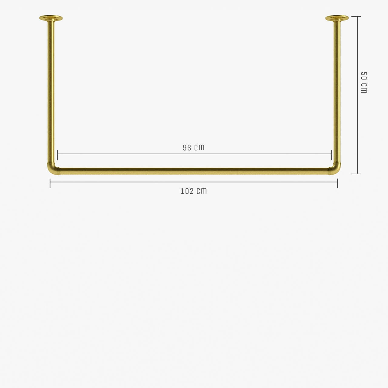 HANG LOW Gold | Gold hanging rail – pamo. design